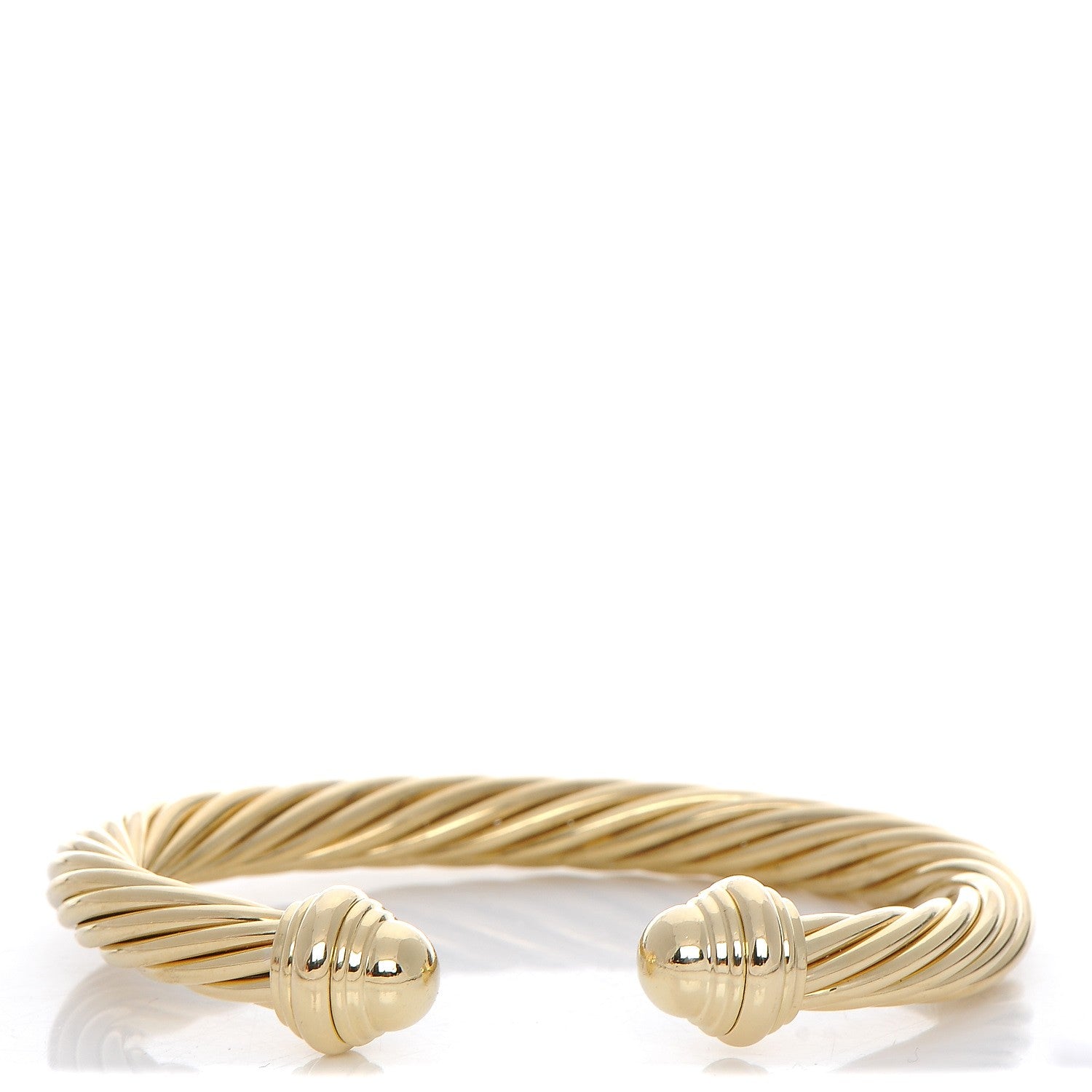 David Yurman 18K Yellow Gold 7mm Cable Classics Bracelet 207707 ...