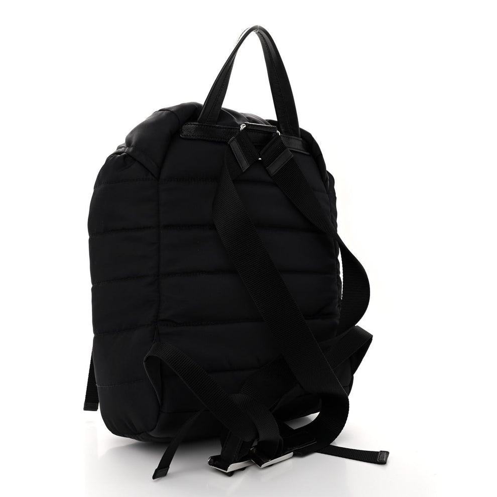 Prada Tessuto Nylon Quilted Double Buckle Backpack Black 1418361 ...