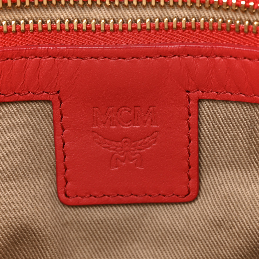 MCM Skyoptic Visetos Mini Crossbody Pouch Spectrum Diamond Cognac Red ...