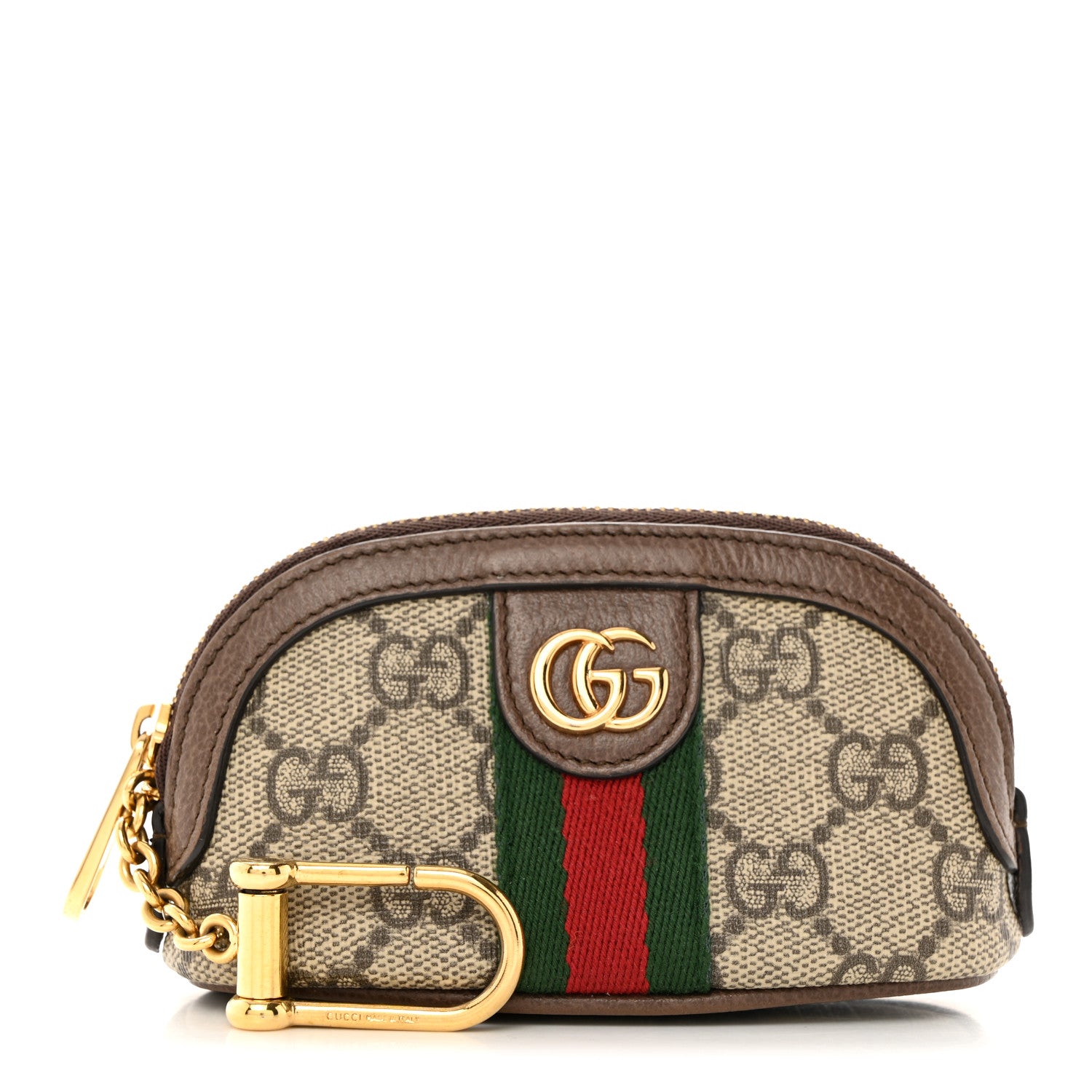 Gucci GG Supreme Monogram Web Ophidia Dome Key Pouch Beige New Acero ...