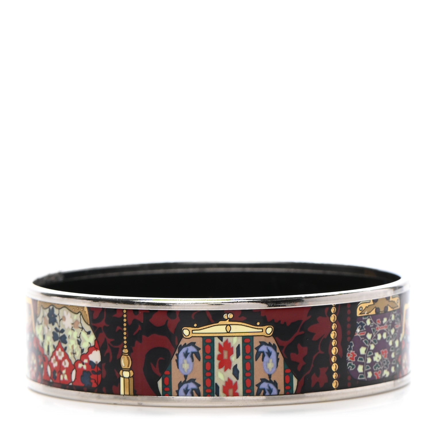 Hermes Enamel Printed Cachemire de Tamara Wide Bracelet 65 977246 ...