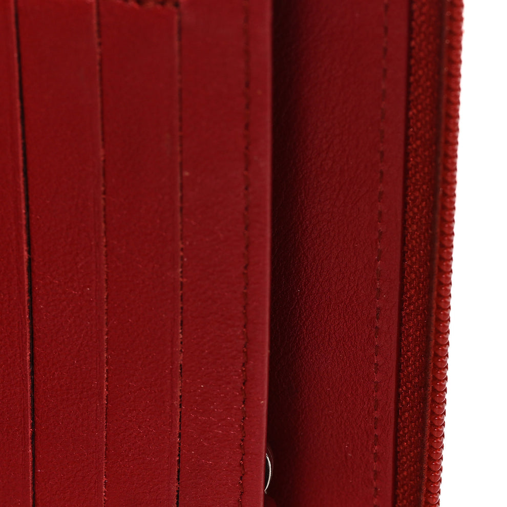 Chanel Caviar Large CC Timeless Zip Around Organizer Wallet Red 1890678 ...