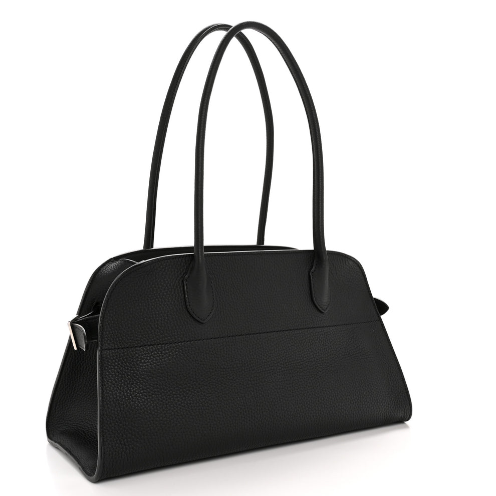 The Row Matte Grained Calfskin Margaux Shoulder 12 Black 1795731 ...