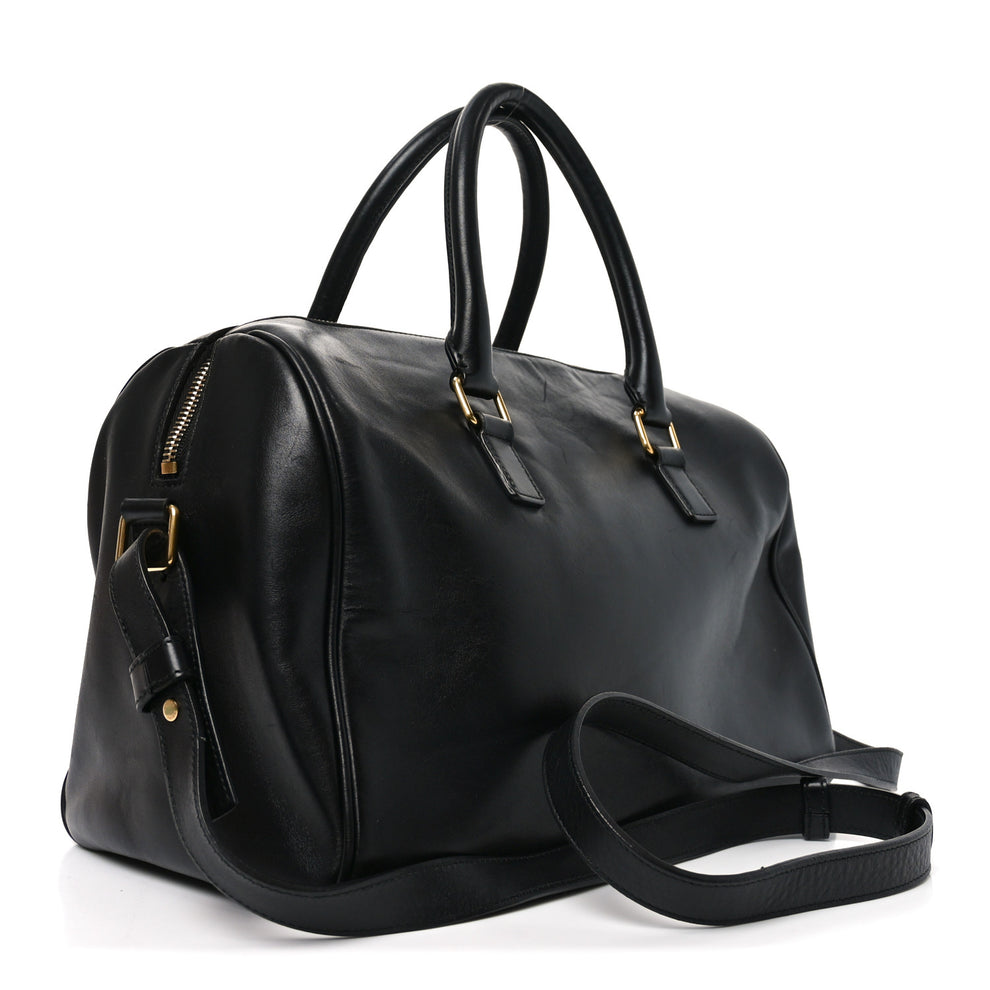 Saint Laurent Calfskin Classic Duffle 6 Black 1802106 – FASHIONPHILE
