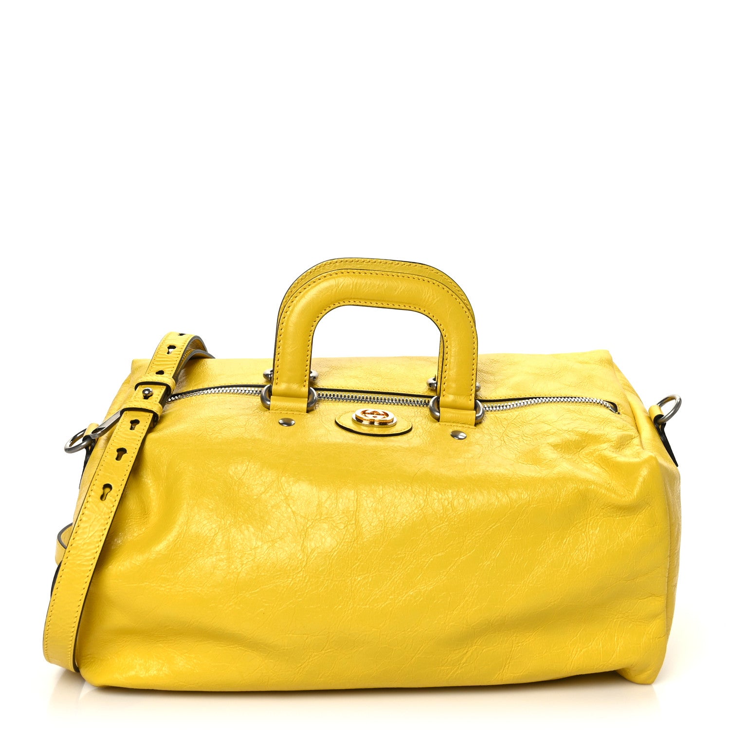 Gucci Fluffy Calfskin Morpheus Convertible Backpack Smile Yellow ...