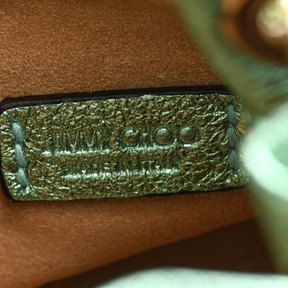 Jimmy Choo Metallic Nappa Micro Bon Bon Bag Smoke Green 1795469 ...