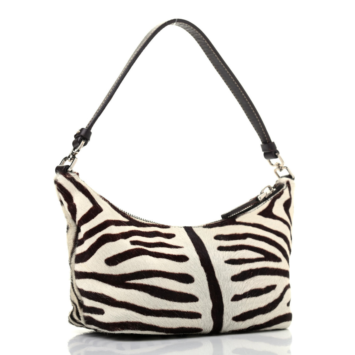 Prada Calf Hair Zebra Print Shoulder Bag White Moro 835755 – FASHIONPHILE