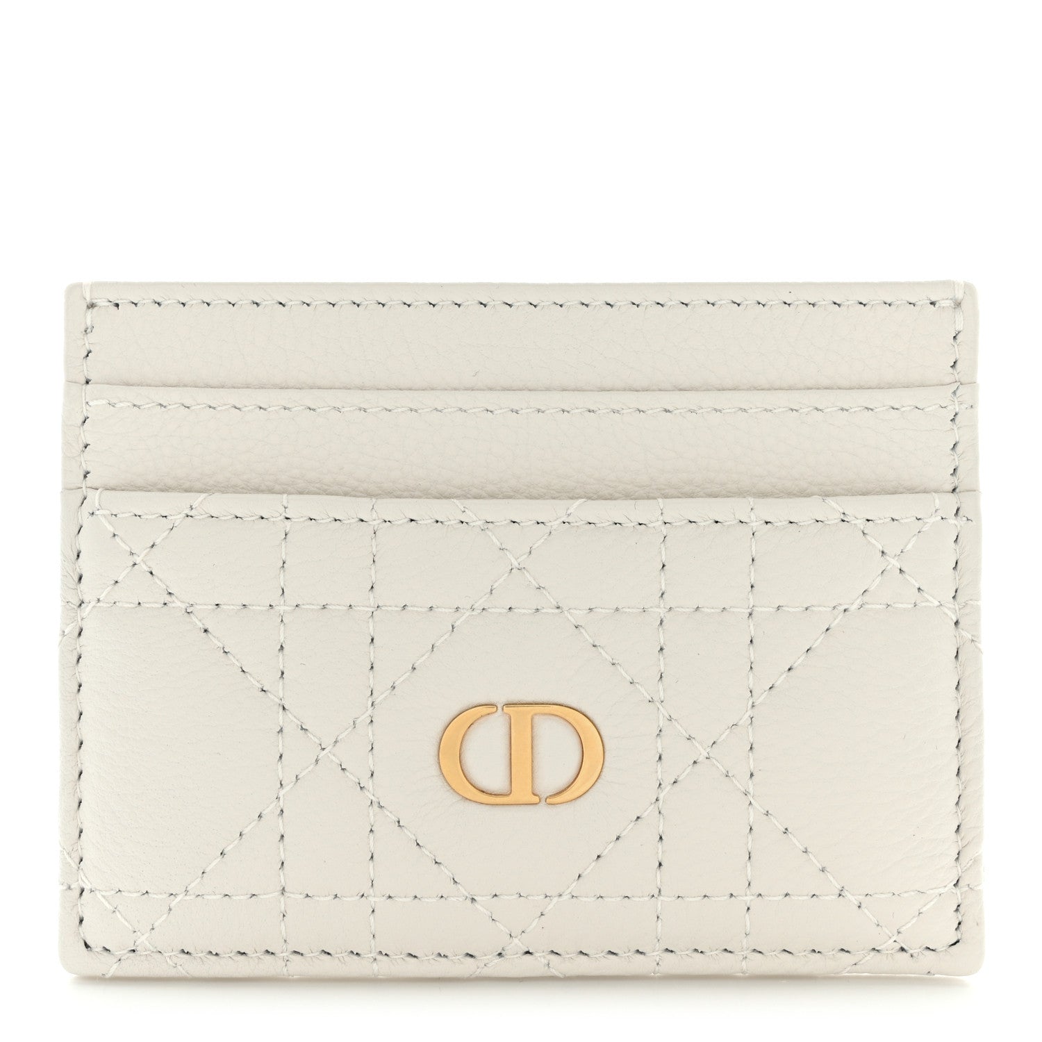 Christian Dior Supple Calfskin Cannage Caro Five-Slot Card Holder Latte ...