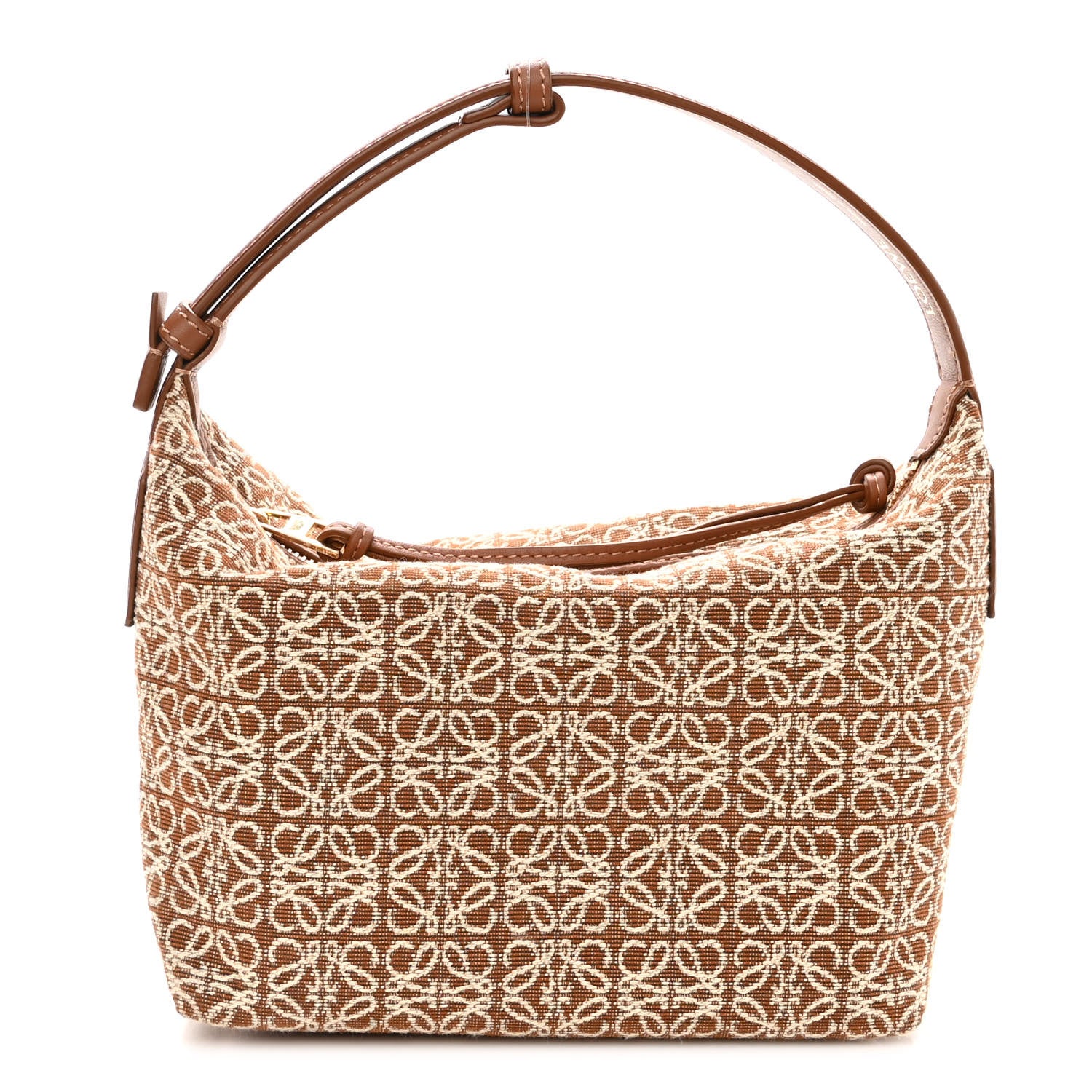 Loewe Jacquard Anagram Calfskin Small Cubi Bag Tan Pecan 1230905 ...