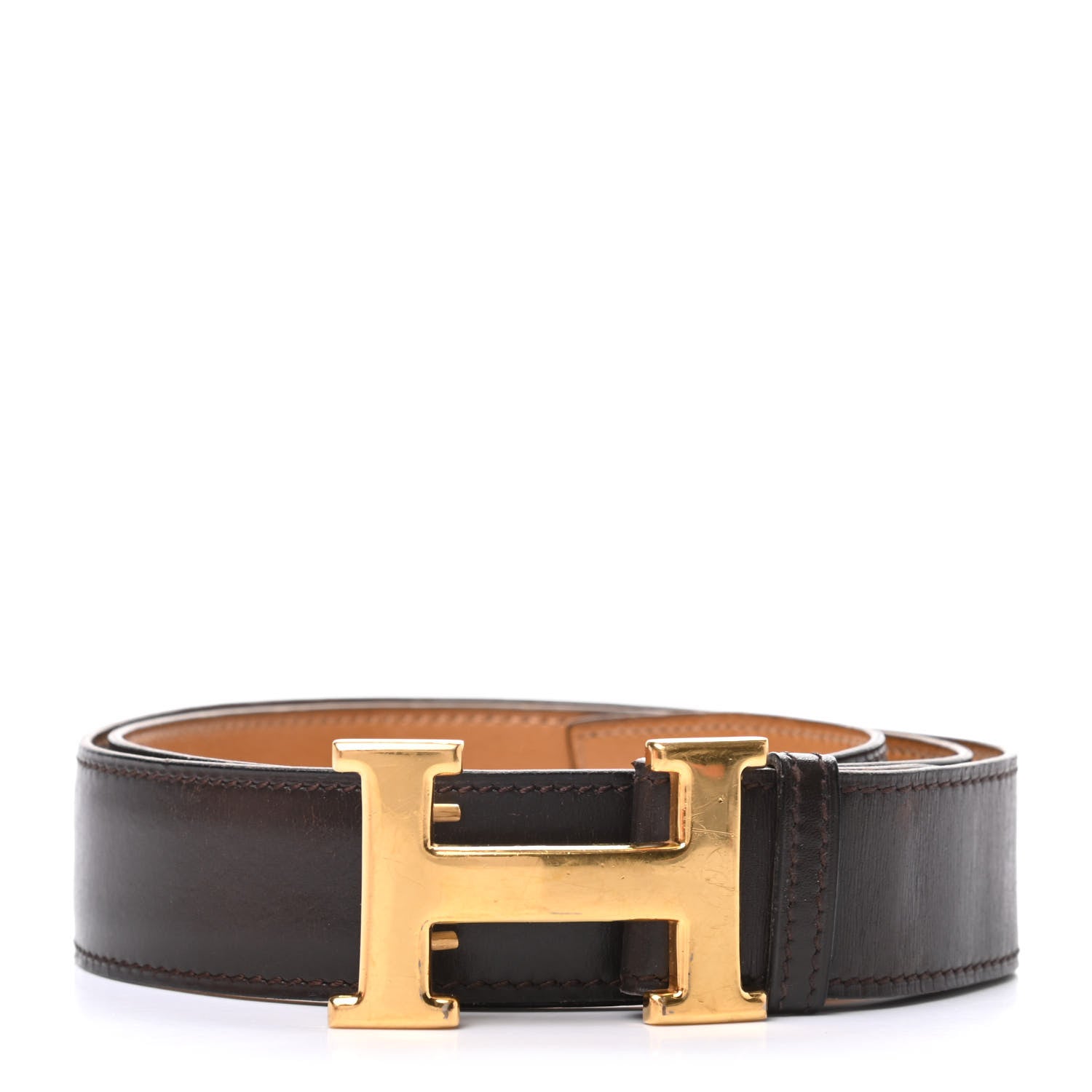 Hermes Box 32mm Fold Over H Belt 90 Chocolate 762682 – FASHIONPHILE