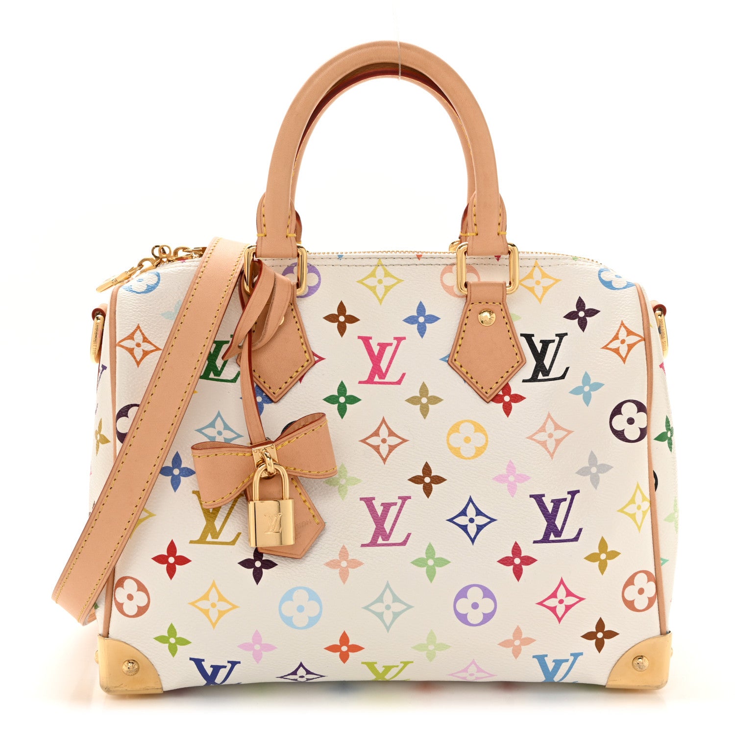 Louis Vuitton LV X TM Monogram Multicolor Speedy Bandouliere 25 White ...