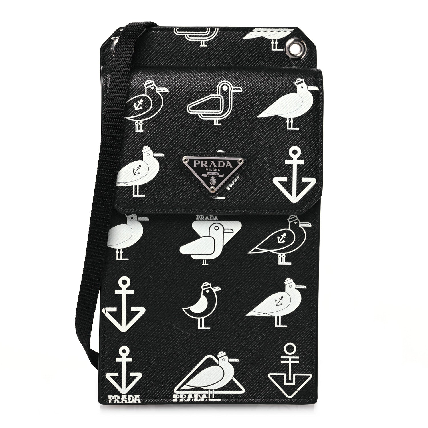 Prada Saffiano Seagull Smartphone Case Black 1585477 – FASHIONPHILE