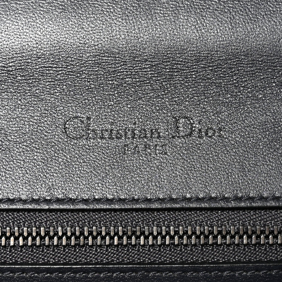 Christian Dior Metallic Patent Micro-Cannage Medium Diorama Flap Bag ...