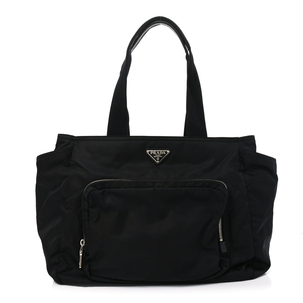 Prada Tessuto Nylon Vela Diaper Bag Black 1771890 – FASHIONPHILE