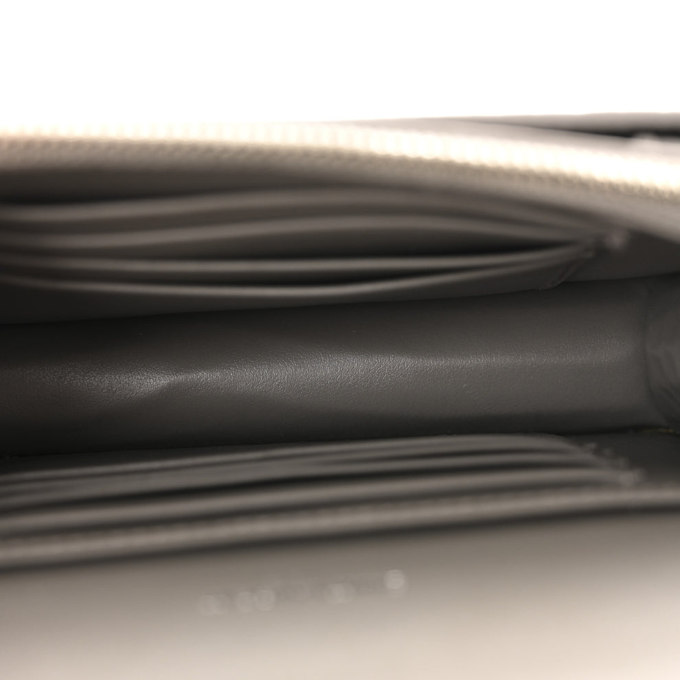 Saint Laurent Calfskin Crocodile Embossed Monogram Sunset Chain Wallet ...