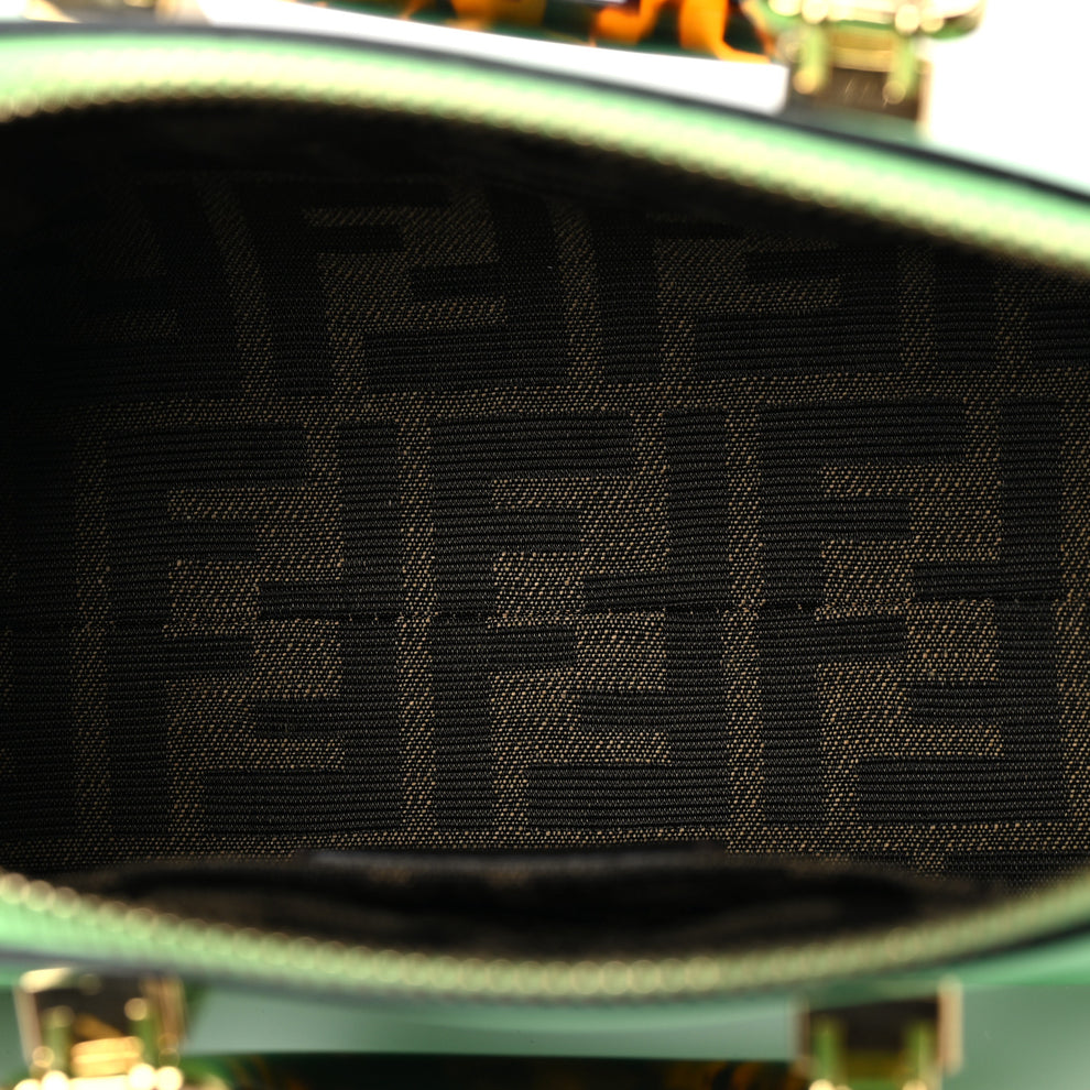 Fendi Vitello King Plexiglass Logo Embossed By The Way Top Handle ...