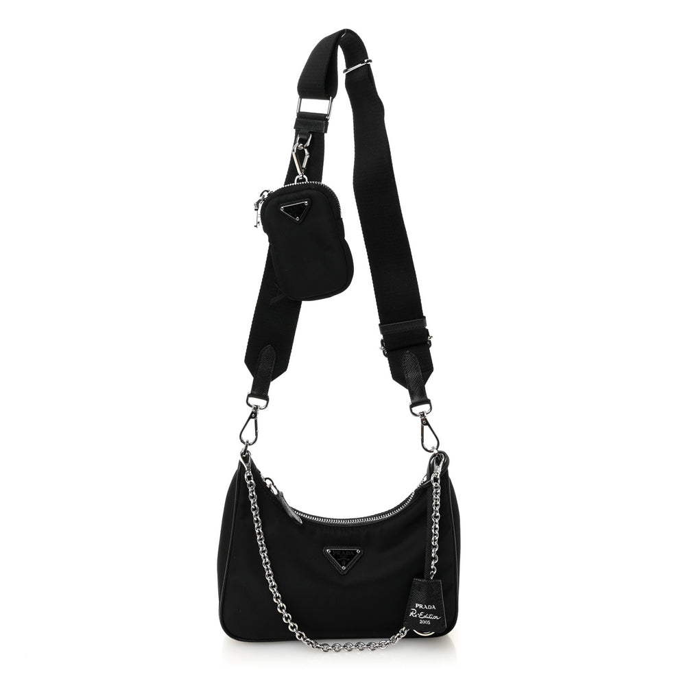 Prada Nylon Re-Edition 2005 Shoulder Bag Black 1791958 – FASHIONPHILE