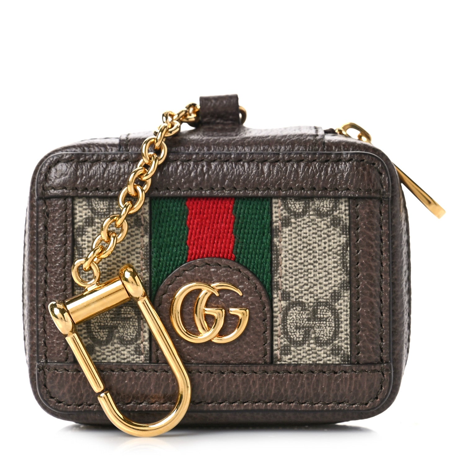 Gucci GG Supreme Monogram Textured Dollar Calfskin Web Ophidia AirPods ...