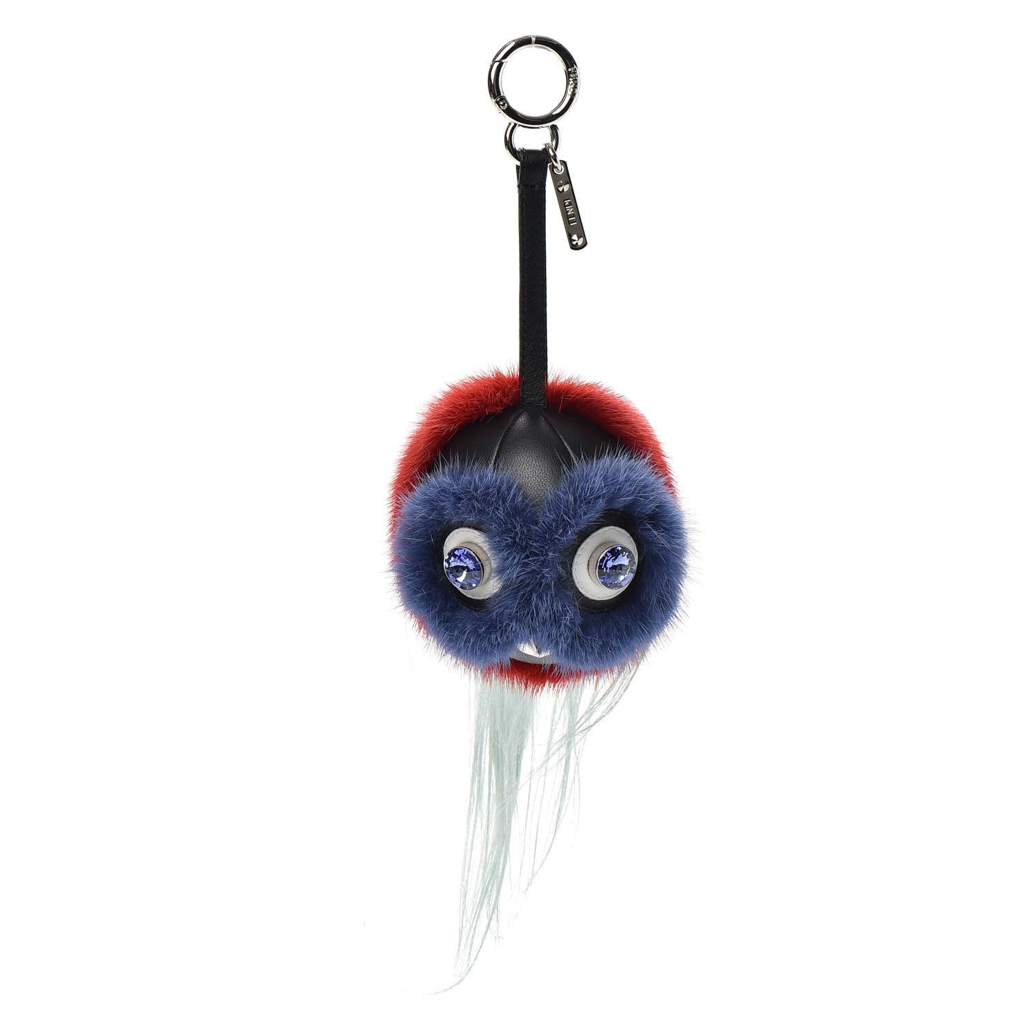 Fendi Mink Goat Fur QuTweet Funkyfur Bag Bug Charm Pimento Black ...
