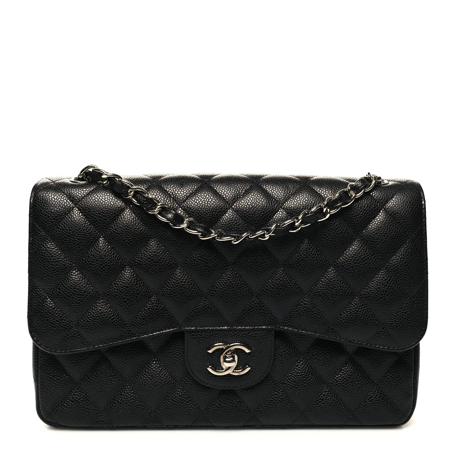 Chanel Caviar Quilted Jumbo Double Flap Black 1413430 – FASHIONPHILE