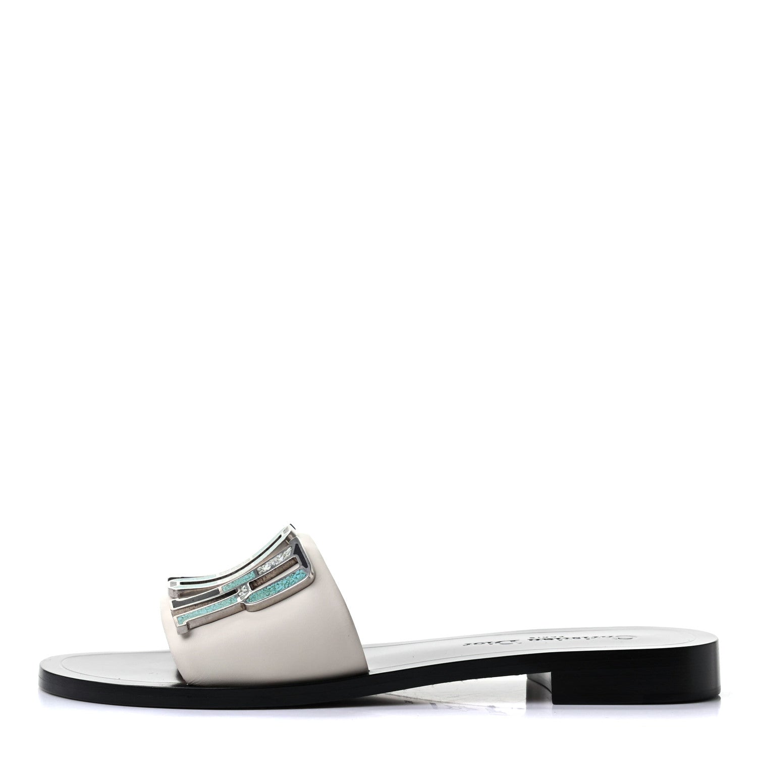 Christian Dior Calfskin Dio(r)evolution 10mm Slide Sandals 38 Off White ...
