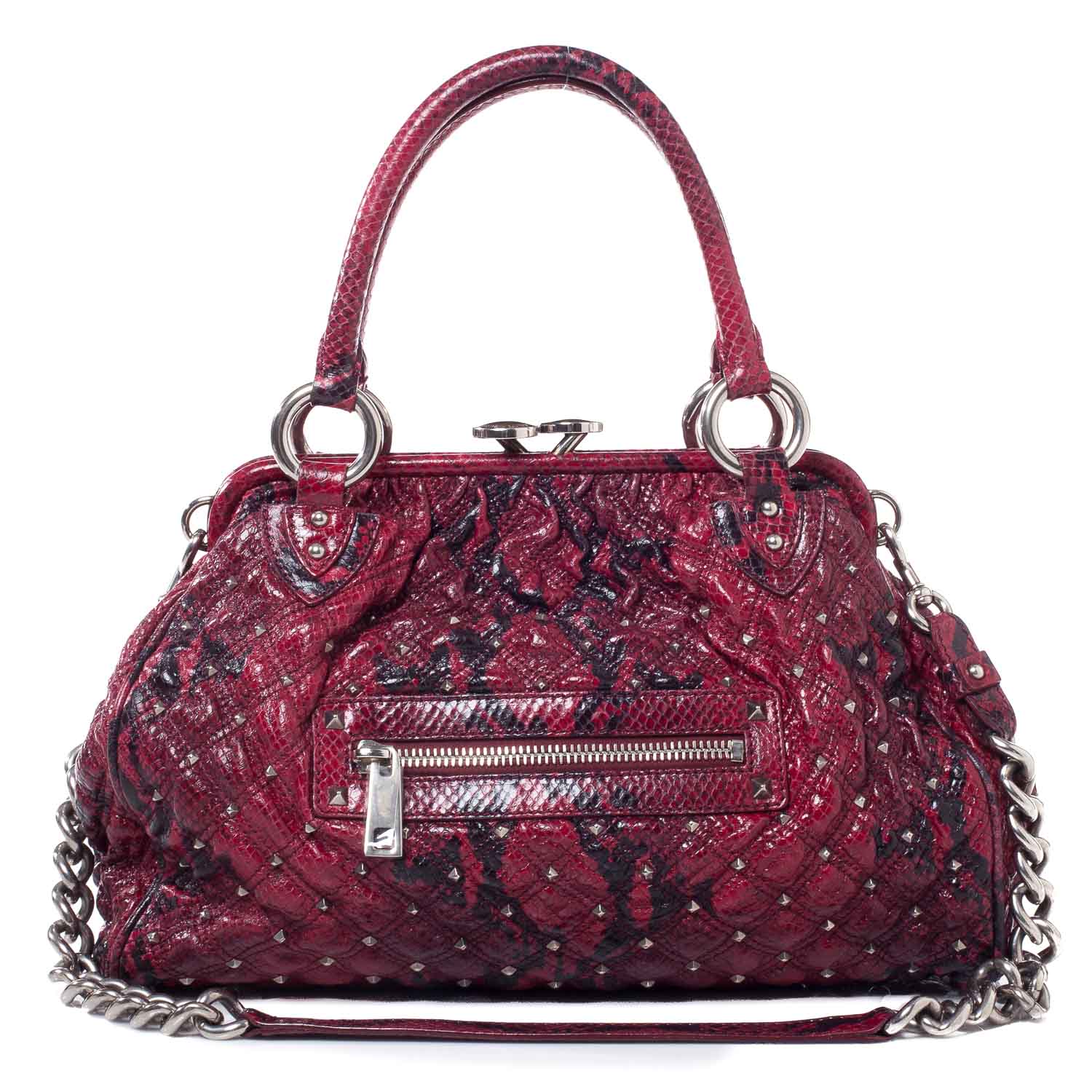 Marc Jacobs Python Embossed Leather Stardust Stam Bordeaux 37680 ...