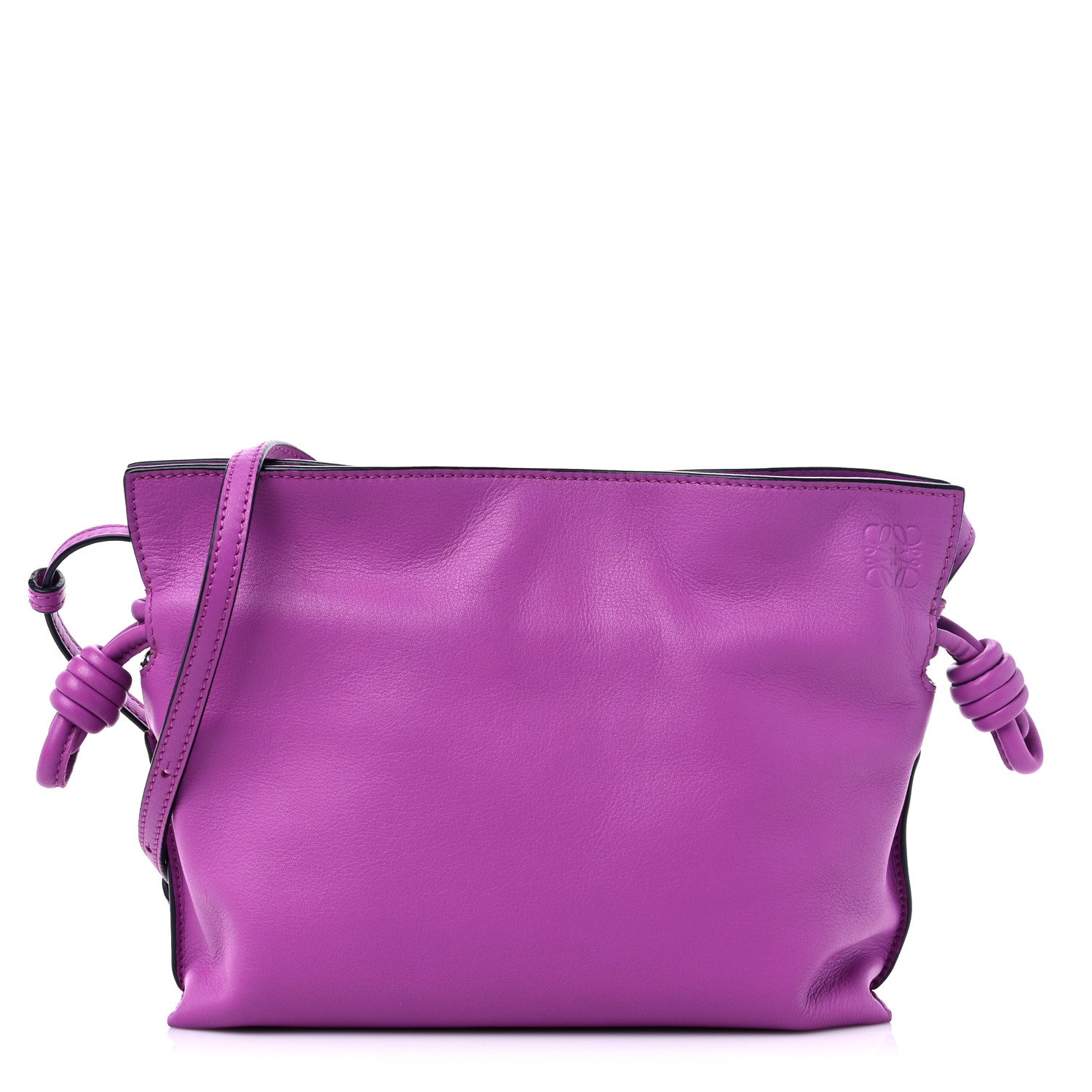Loewe Calfskin Mini Flamenco Knot Bag Bright Purple 1146070 – FASHIONPHILE