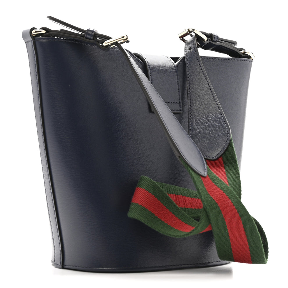 Gucci Tritone Calfskin Web Mini Ophidia Bucket Bag Blue 1805714 ...