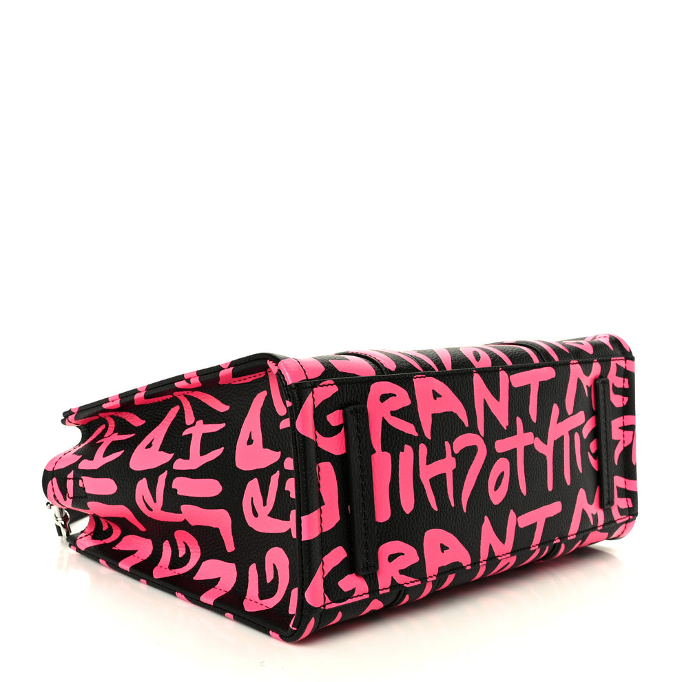 Marc Jacobs X STEPHEN SPROUSE Grained Calfskin Medium The Tote Bag Pink ...