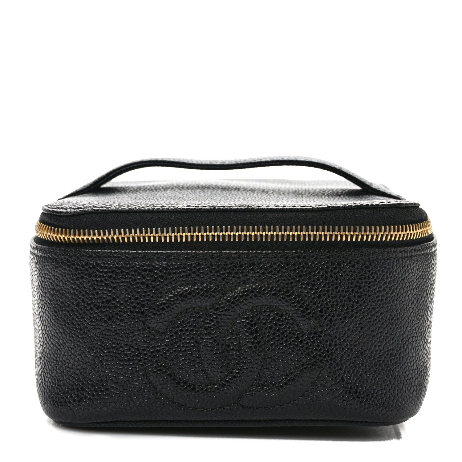 Chanel Caviar Vanity Cosmetic Case Black 1466003 – FASHIONPHILE
