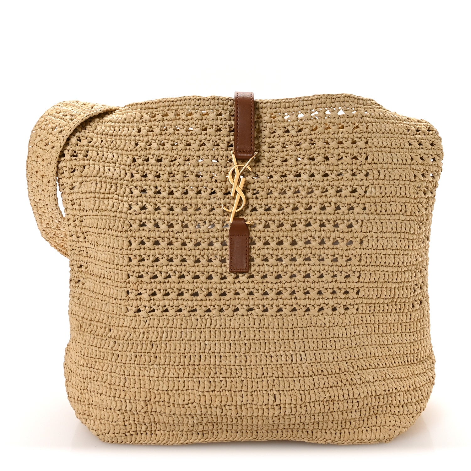Saint Laurent Raffia Monogram Hobo Naturale 1723923 – FASHIONPHILE