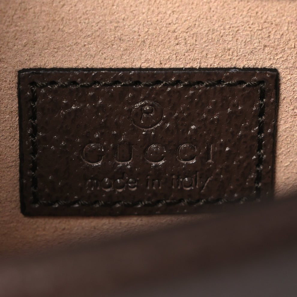 Gucci Monogram Jumbo GG Textured Dollar Calfskin Embroidered Super Mini ...