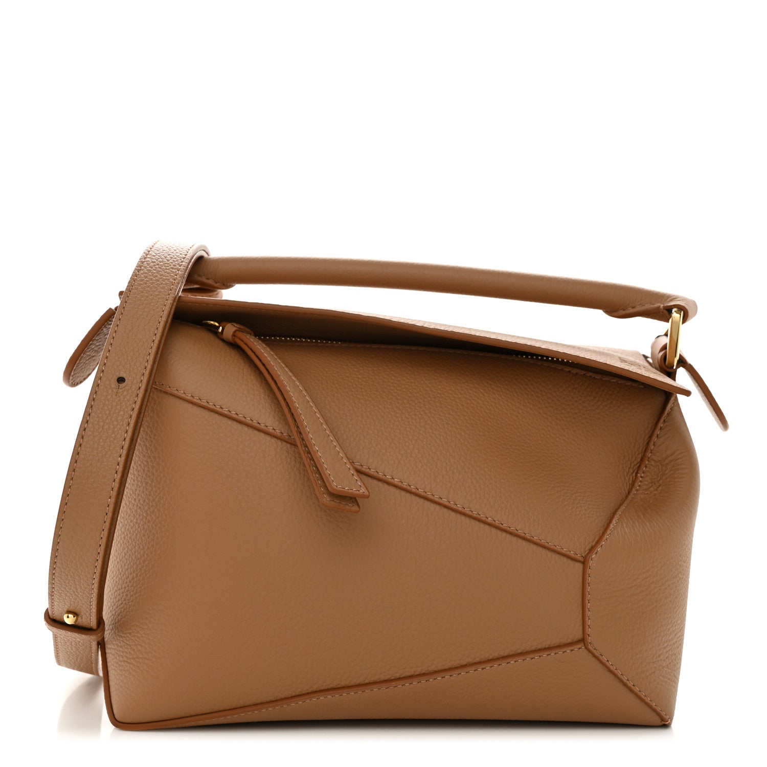 Loewe Grained Calfskin Small Puzzle Edge Bag Toffee 1448521 – FASHIONPHILE