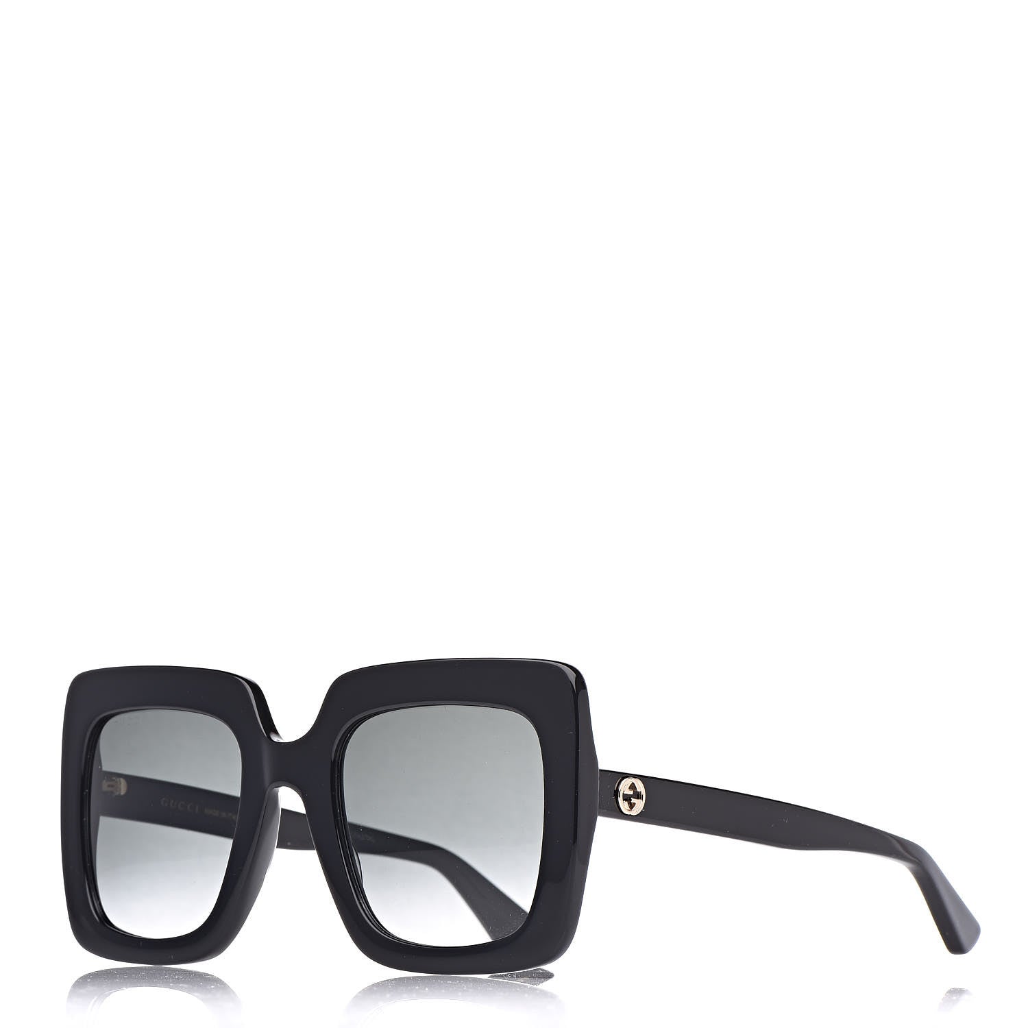 Gucci Acetate Oversize Sunglasses GG0328S Black 430663 – FASHIONPHILE