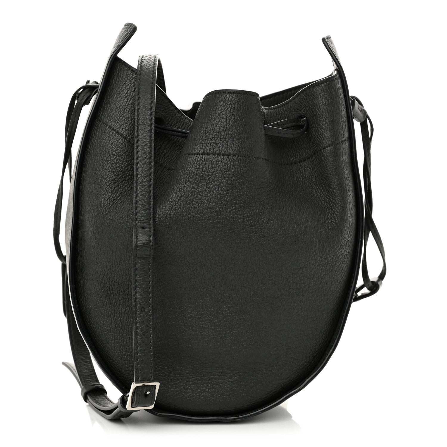 The Row Grained Calfskin Drawstring Pouch Grey 1674500 – FASHIONPHILE