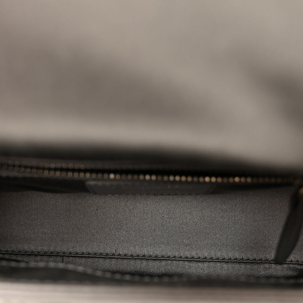 Christian Dior Satin Crystal Cannage Mini Lady Dior Gray 1789411 ...