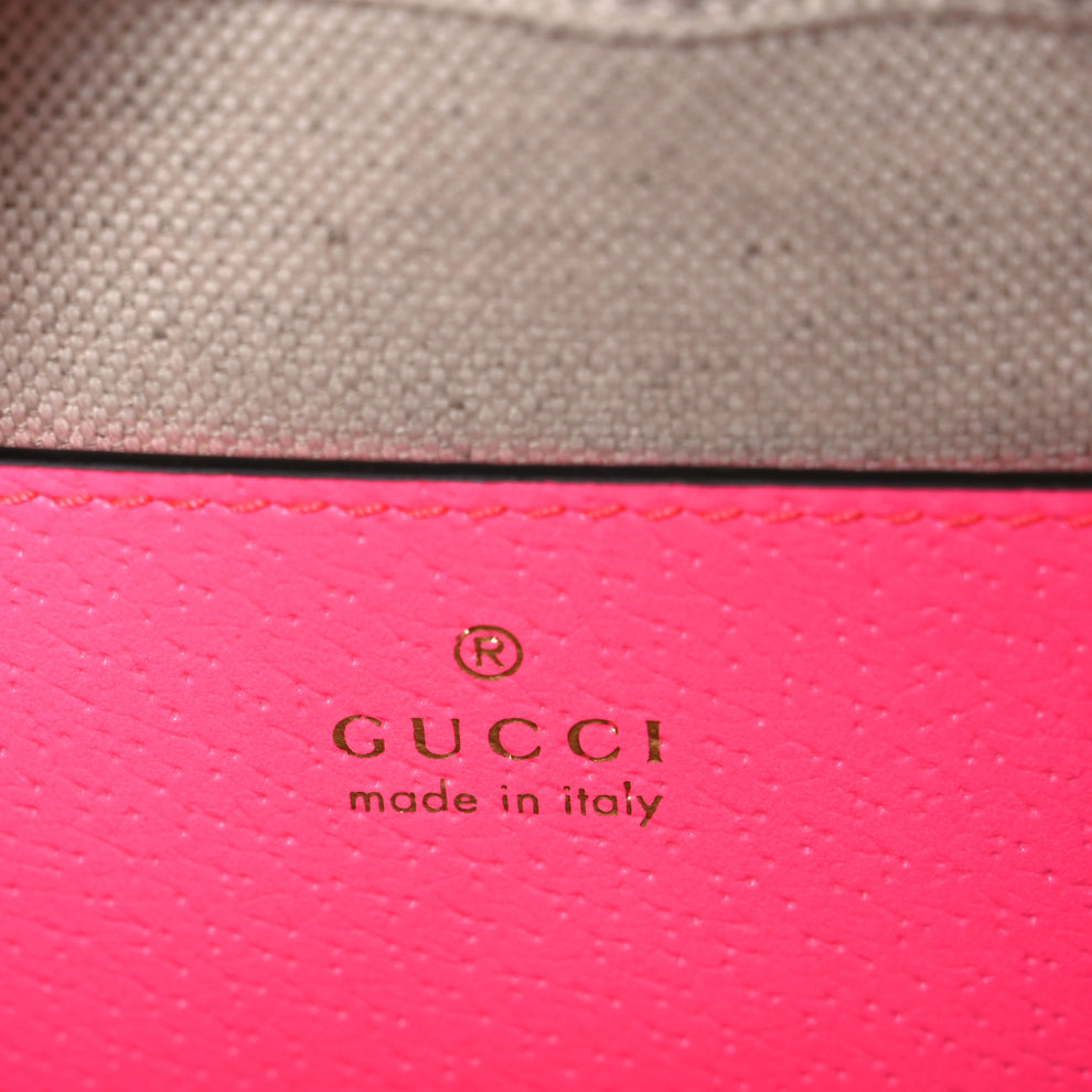 Gucci GG Supreme Monogram Textured Dollar Calfskin Web Ophidia Small ...