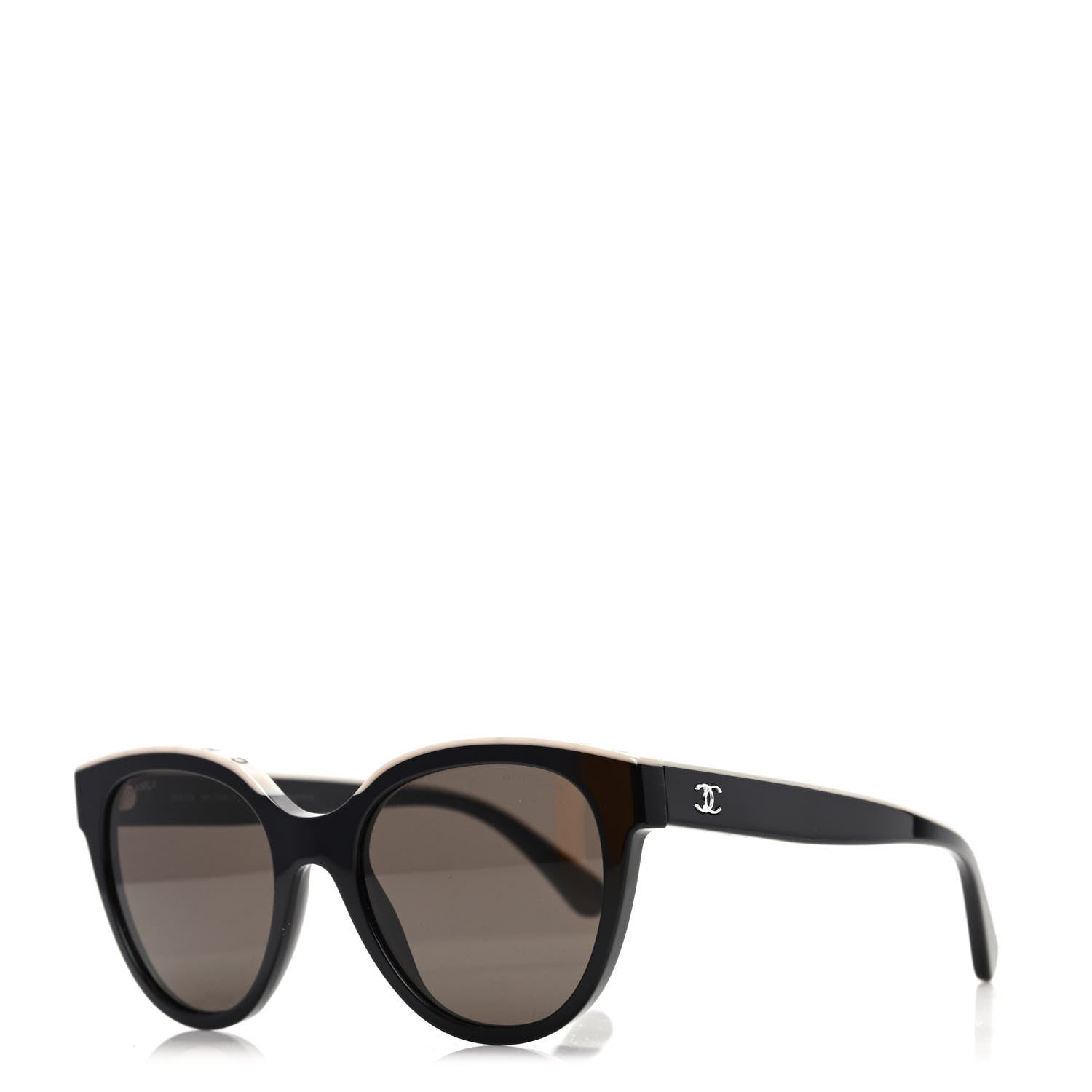 Chanel Acetate CC Butterfly Sunglasses 5414 Black Beige 736016 ...