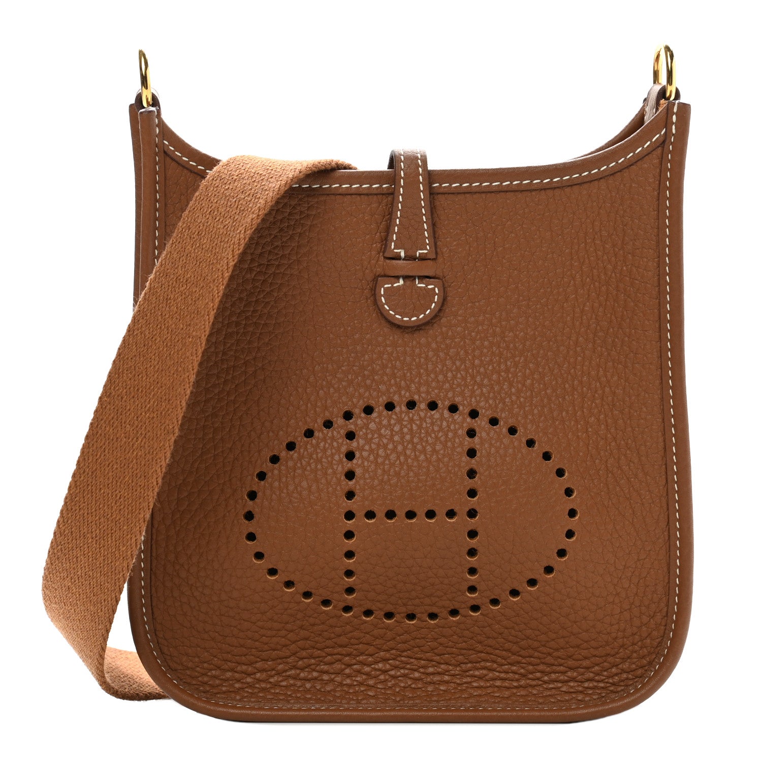 Hermes Taurillon Clemence Evelyne TPM Gold 1118638 – FASHIONPHILE