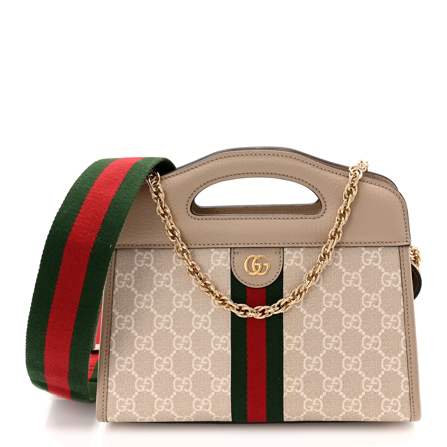Gucci GG Supreme Monogram Textured Dollar Calfskin Web Small Ophidia ...