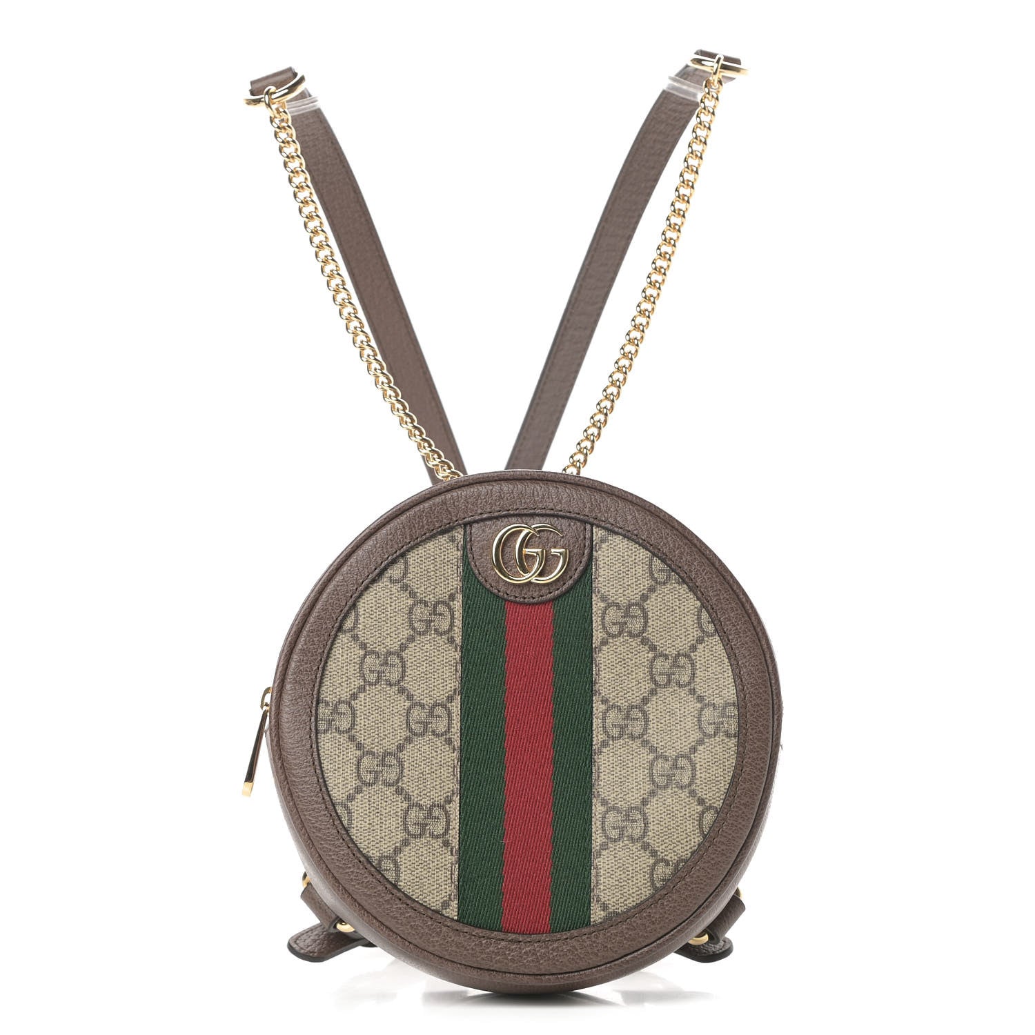 Gucci GG Supreme Monogram Web Mini Ophidia Round Backpack Brown 752123 ...