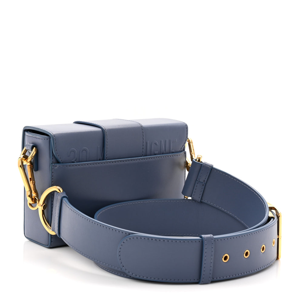 Christian Dior Box Calfskin 30 Montaigne Box Bag Blue 1786315 ...