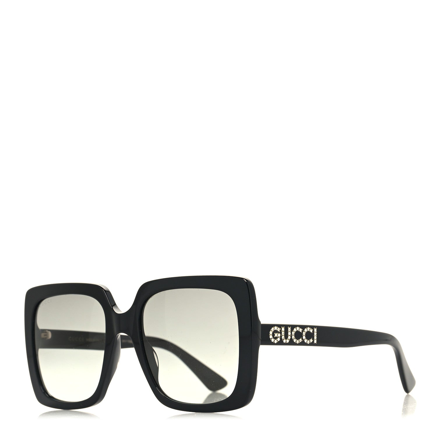 Gucci Crystal Square Frame GG Sunglasses GG0418S Black 1469865 ...