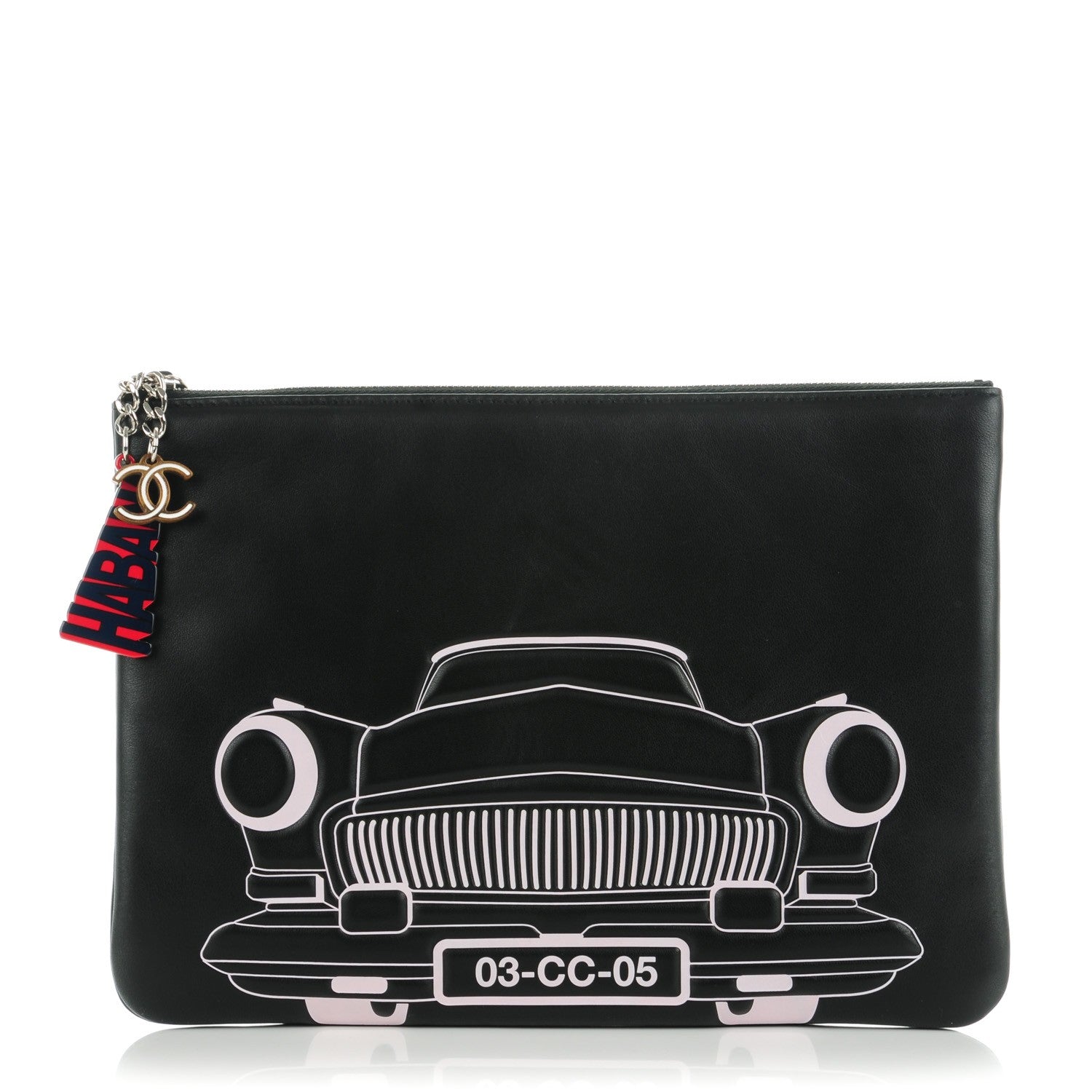 Chanel Lambskin Medium Cuba Car Cosmetic Case Black 160889 – FASHIONPHILE
