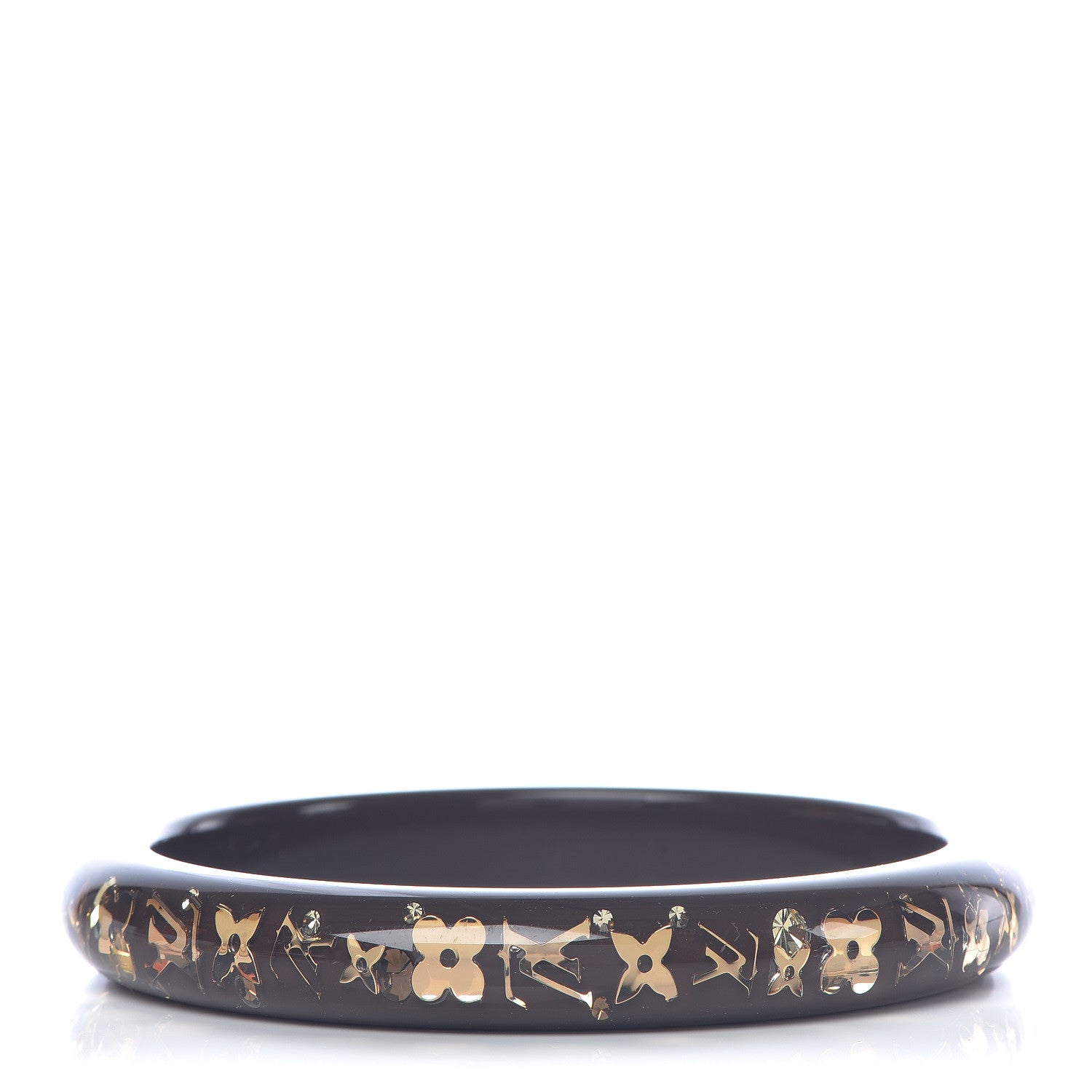 Louis Vuitton Resin Swarovski Medium Inclusion Bracelet PM Marron ...