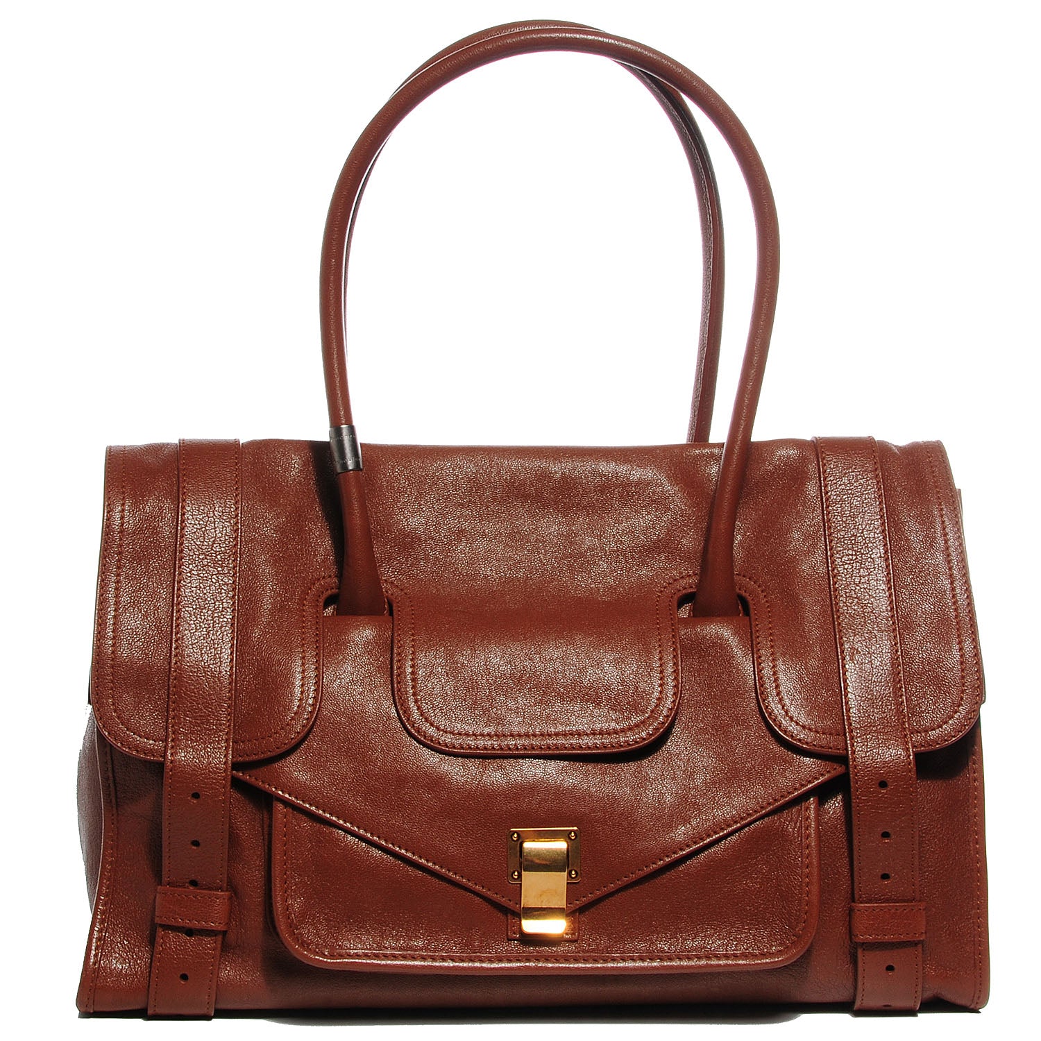 Proenza Schouler Lambskin PS1 Small Keep All Saddle 90031 – FASHIONPHILE