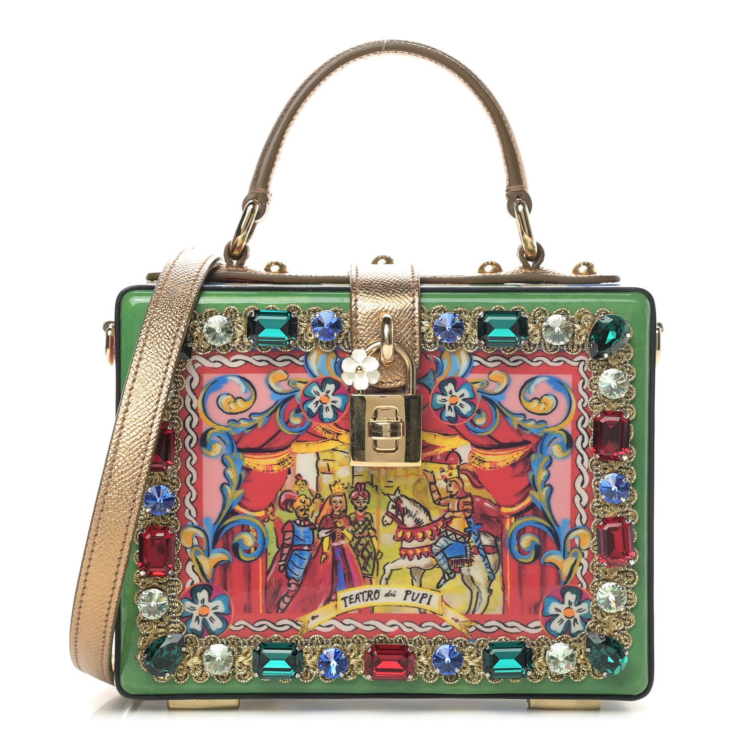 Dolce & Gabbana Dauphine Crystal Embellished Teatro Dui Pupi Box Bag ...