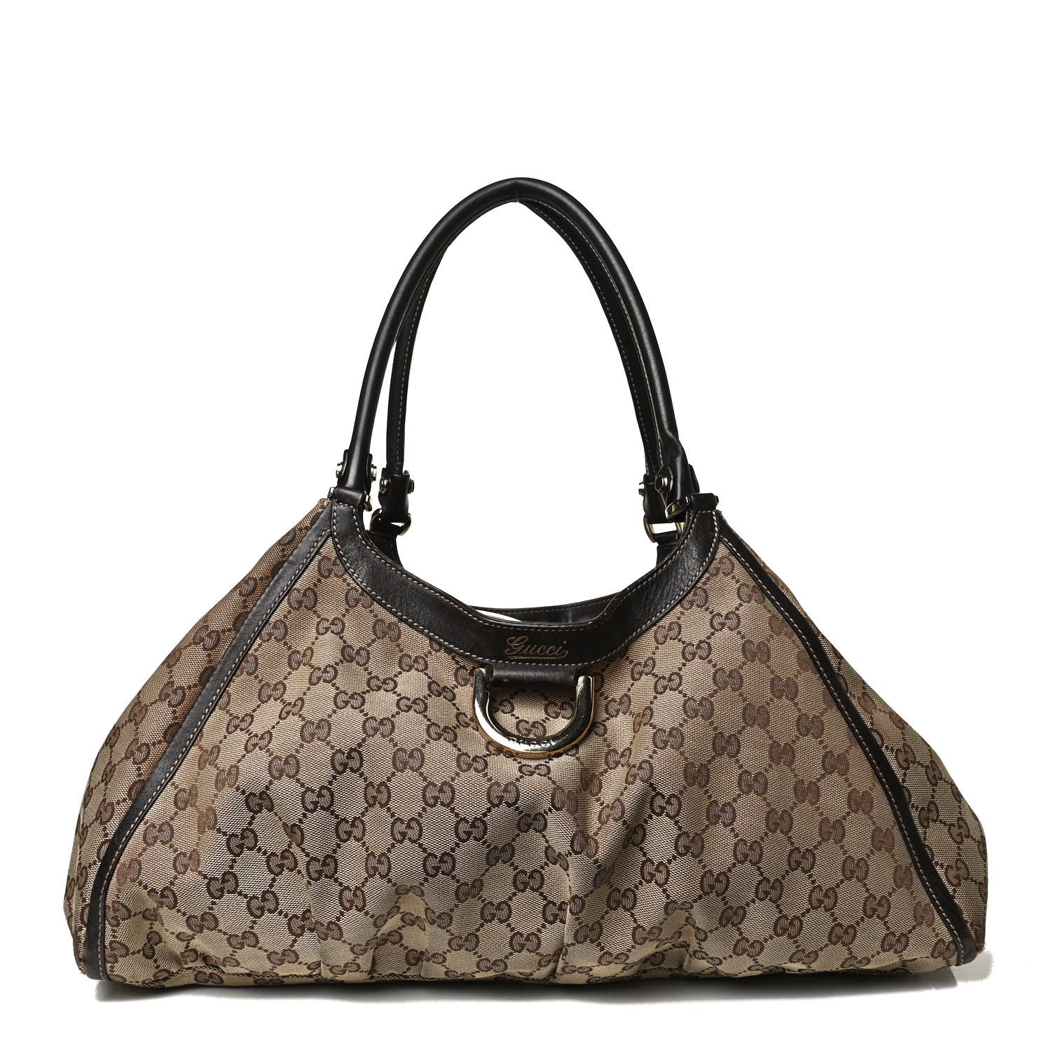 Gucci Monogram Large D Gold Hobo Dark Brown 914336 – FASHIONPHILE