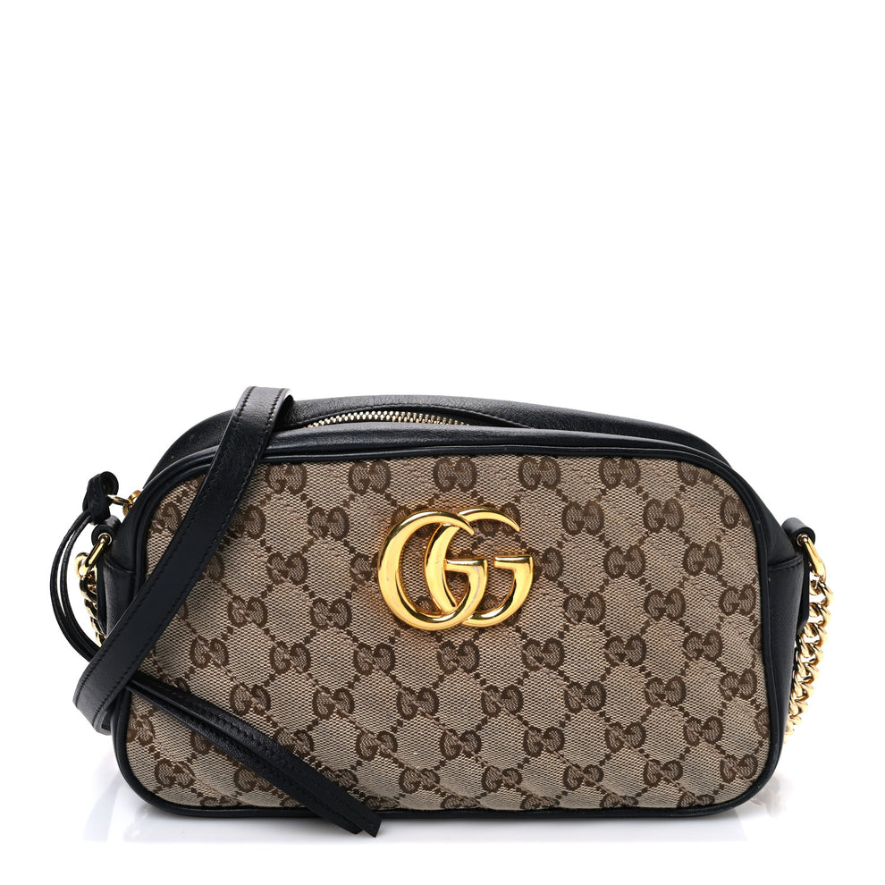 Gucci Monogram Matelasse Diagonal Small GG Marmont Chain Shoulder Bag ...