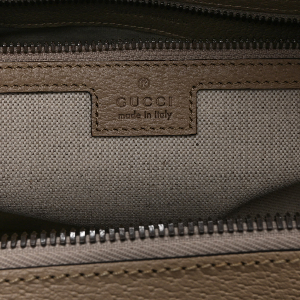 Gucci GG Supreme Monogram Textured Dollar Calfskin Web Medium Savoy ...